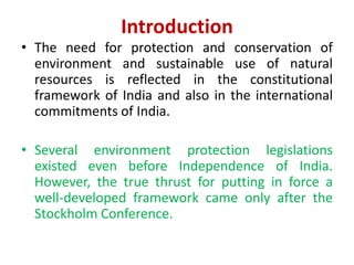 Env policies and laws in india basic | PPTX