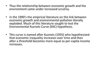 Environmental implications of Kuznet curve | PPTX
