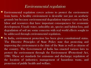 environment regulation & business plan | PPT | Environmental Services ...