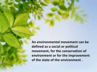 Environmental movements | PPTX