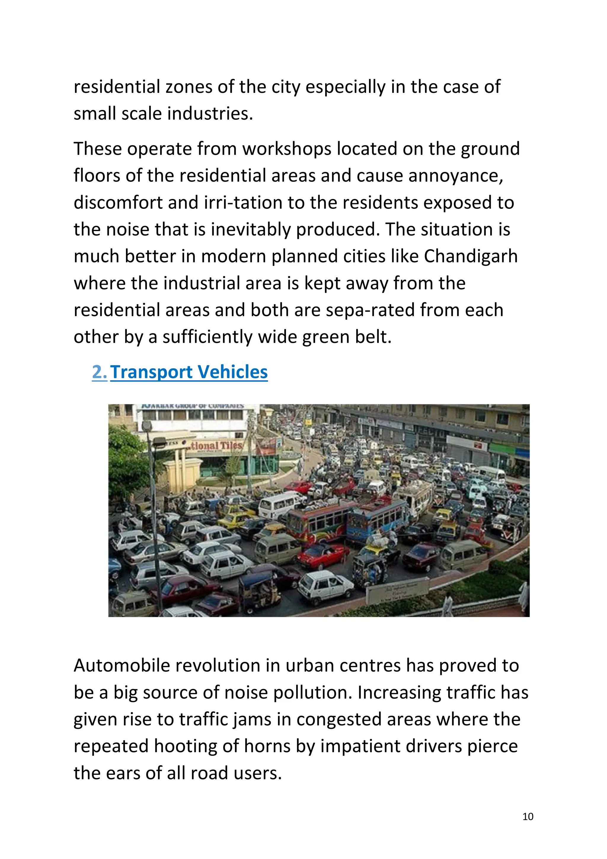 NOISE POLLUTION - Introduction .Types of Noise Pollution | PDF