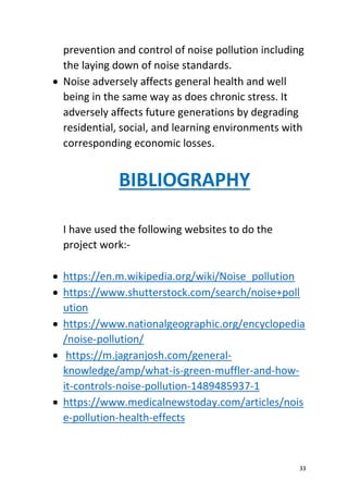 NOISE POLLUTION - Introduction .Types of Noise Pollution | PDF