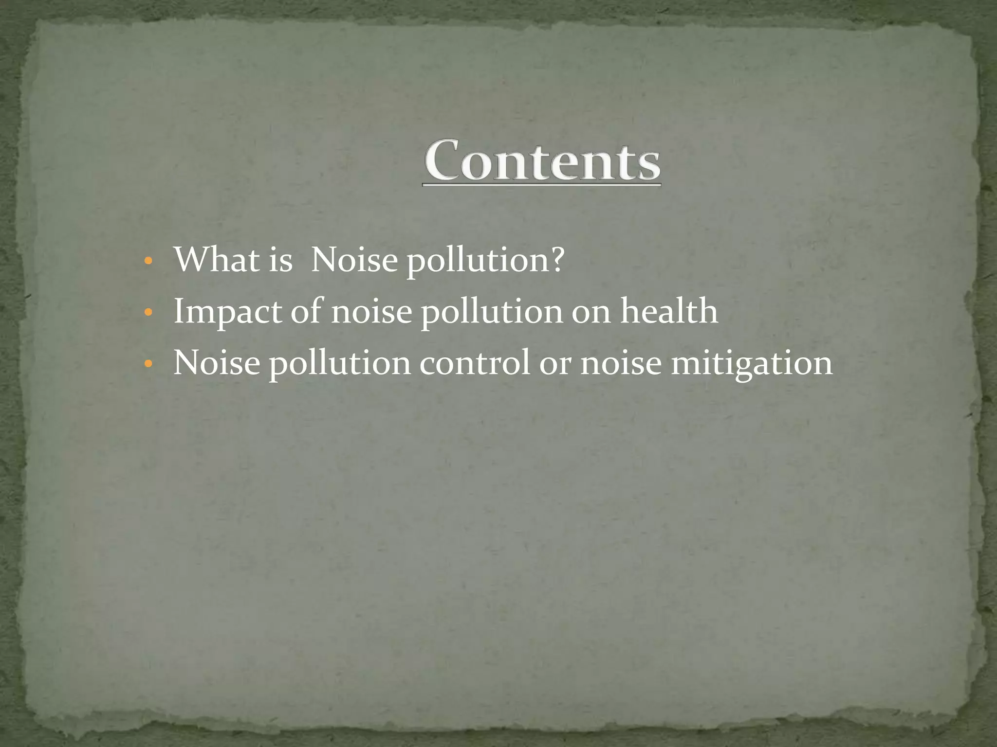 Noise Pollution | PPT