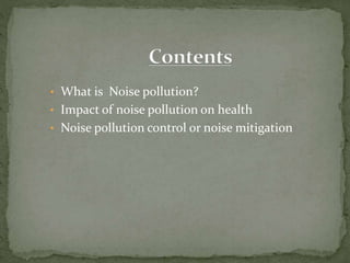 Noise Pollution | PPT