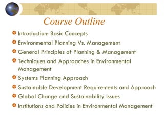 ENVS502_UnitI.ppt environmental planning and management | PPT