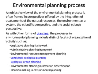 ENVS502_UnitII.pptx planning and management | PPTX