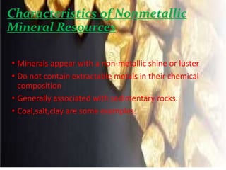 mineral resources | PPTX