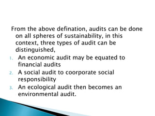 ENVIRONMENTAL AUDITING | PPTX