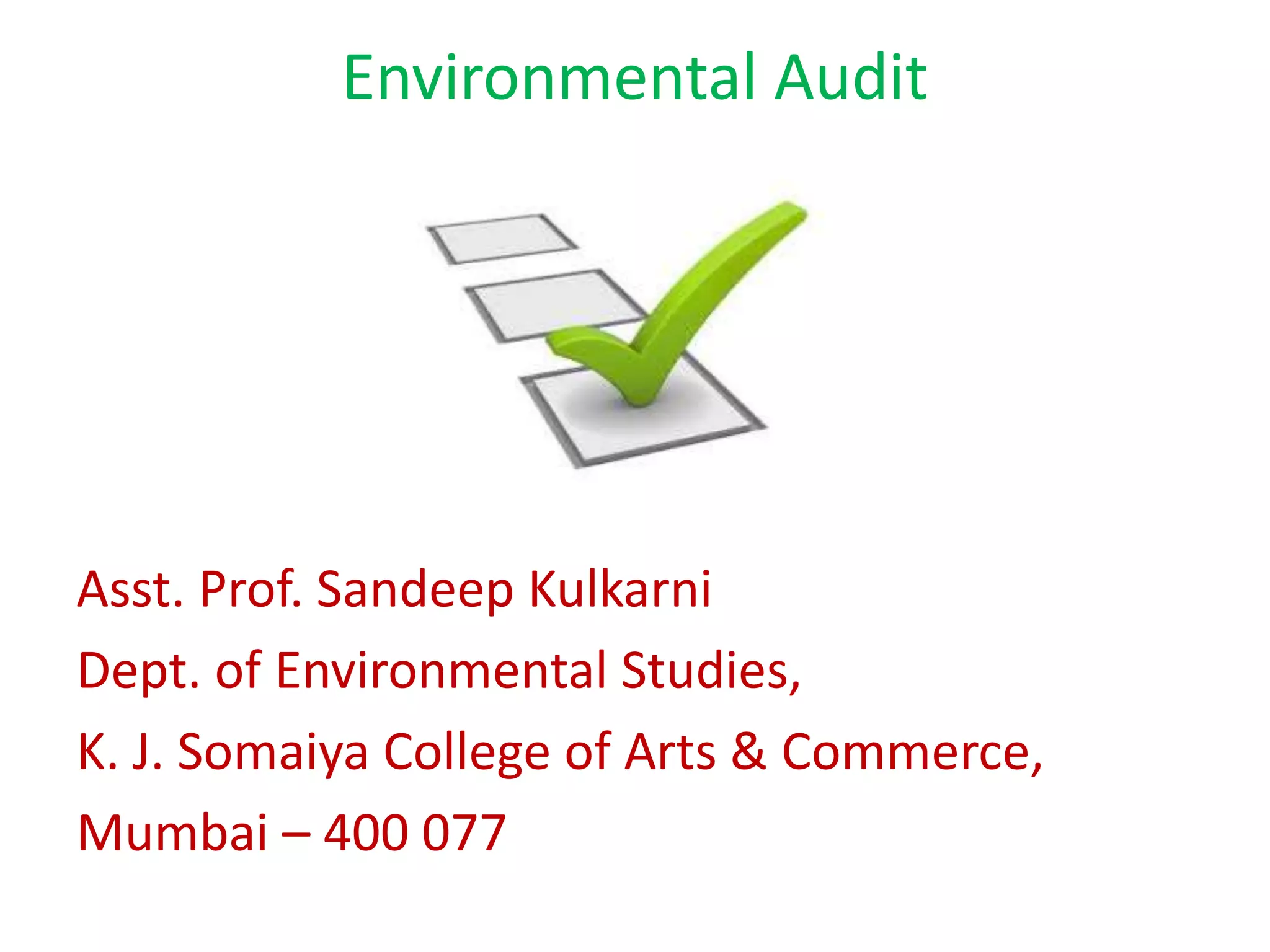Environmental Audit | PPTX