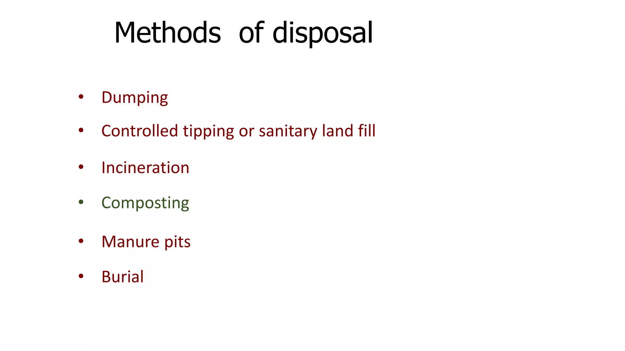 Solid waste management and excreta disposal | PPTX