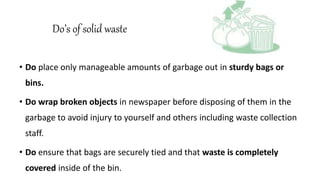 Solid waste management and excreta disposal | PPTX