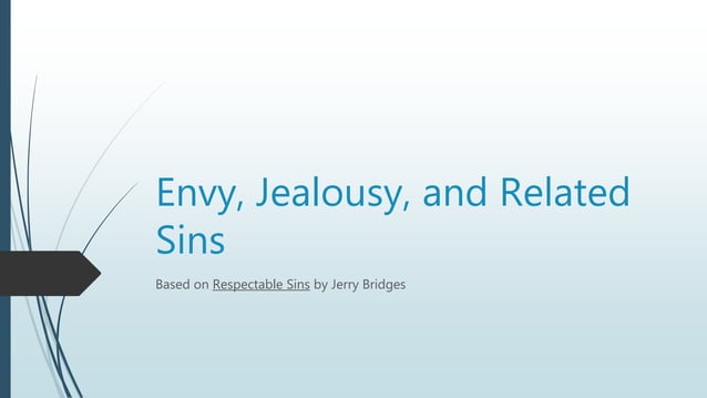 Envy jealousy and related sins | PPT
