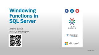 Windowing functions session for Slovak SQL Pass & BI | PPT
