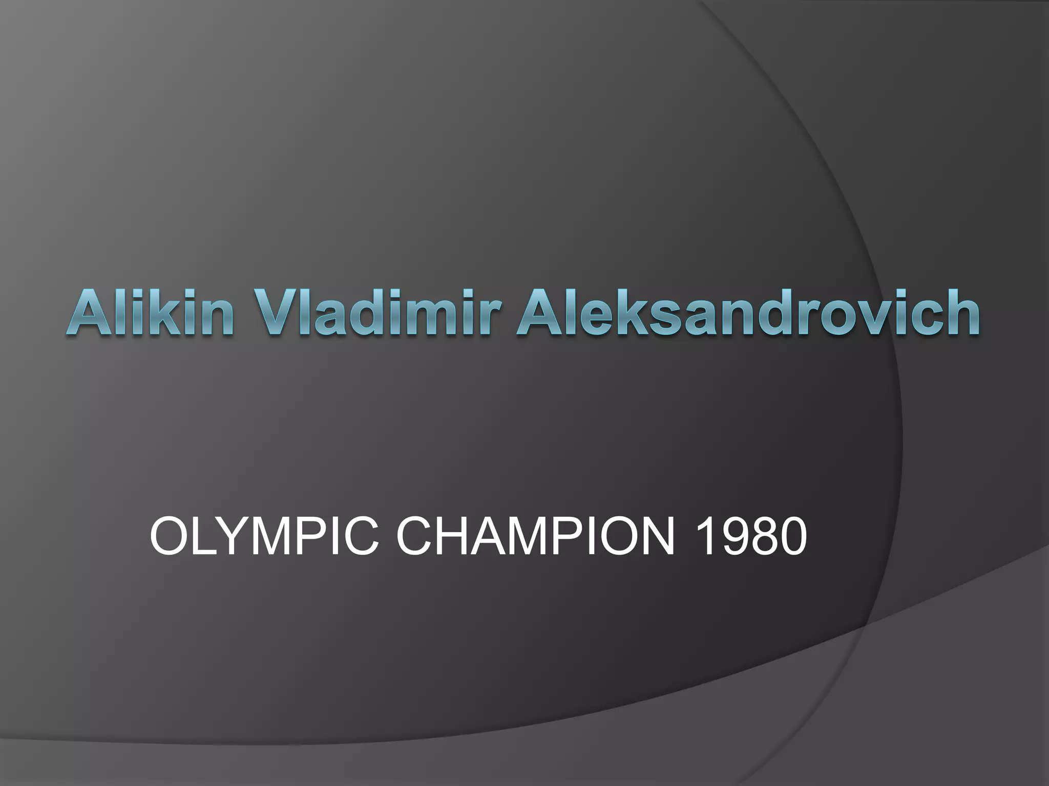 Alikin Vladimir Aleksandrovich | PPTX | Winter Olympic Sports | Olympic ...