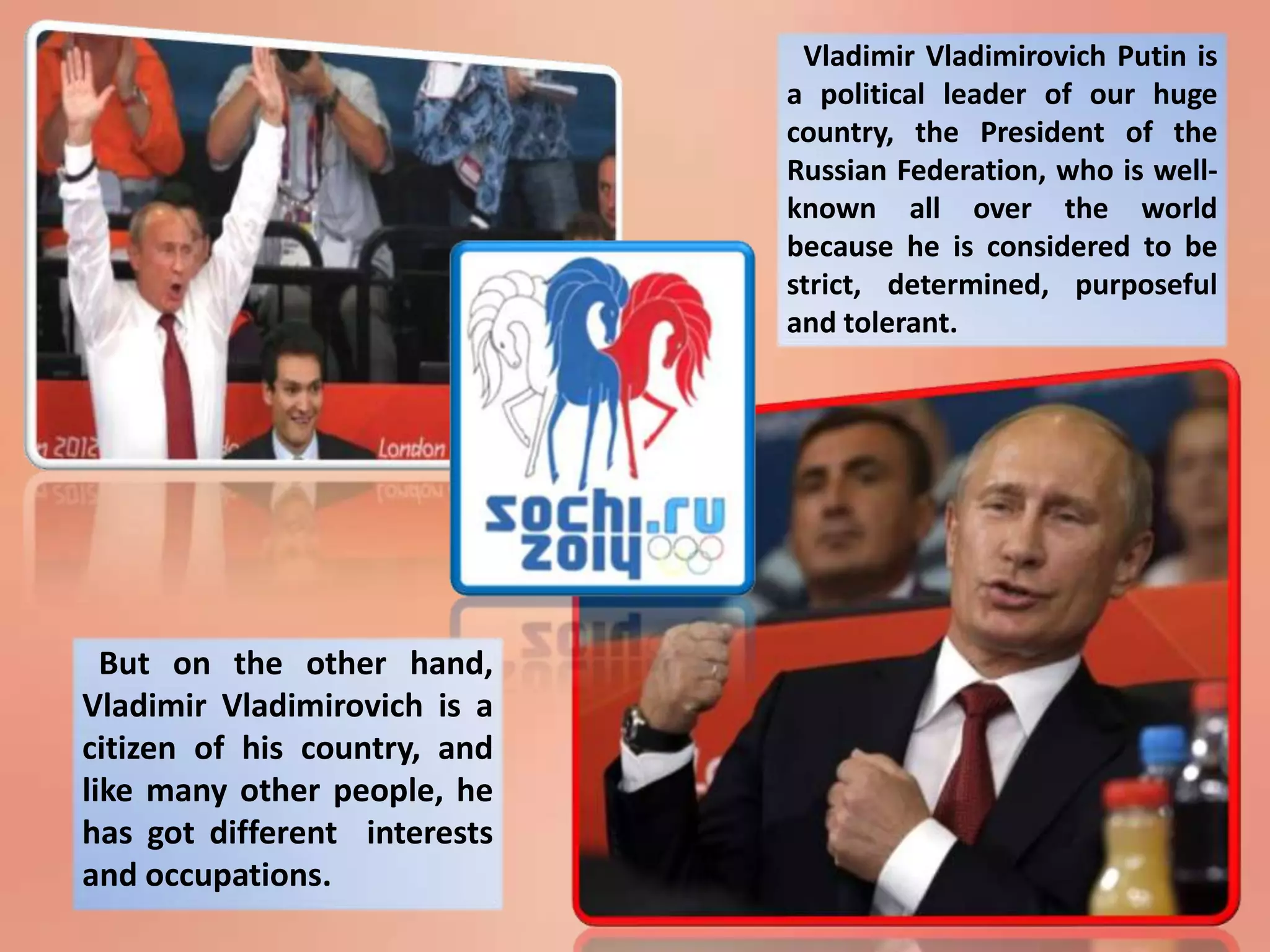 Vladimir Vladimirovich Putin – a figure of legend | PPTX