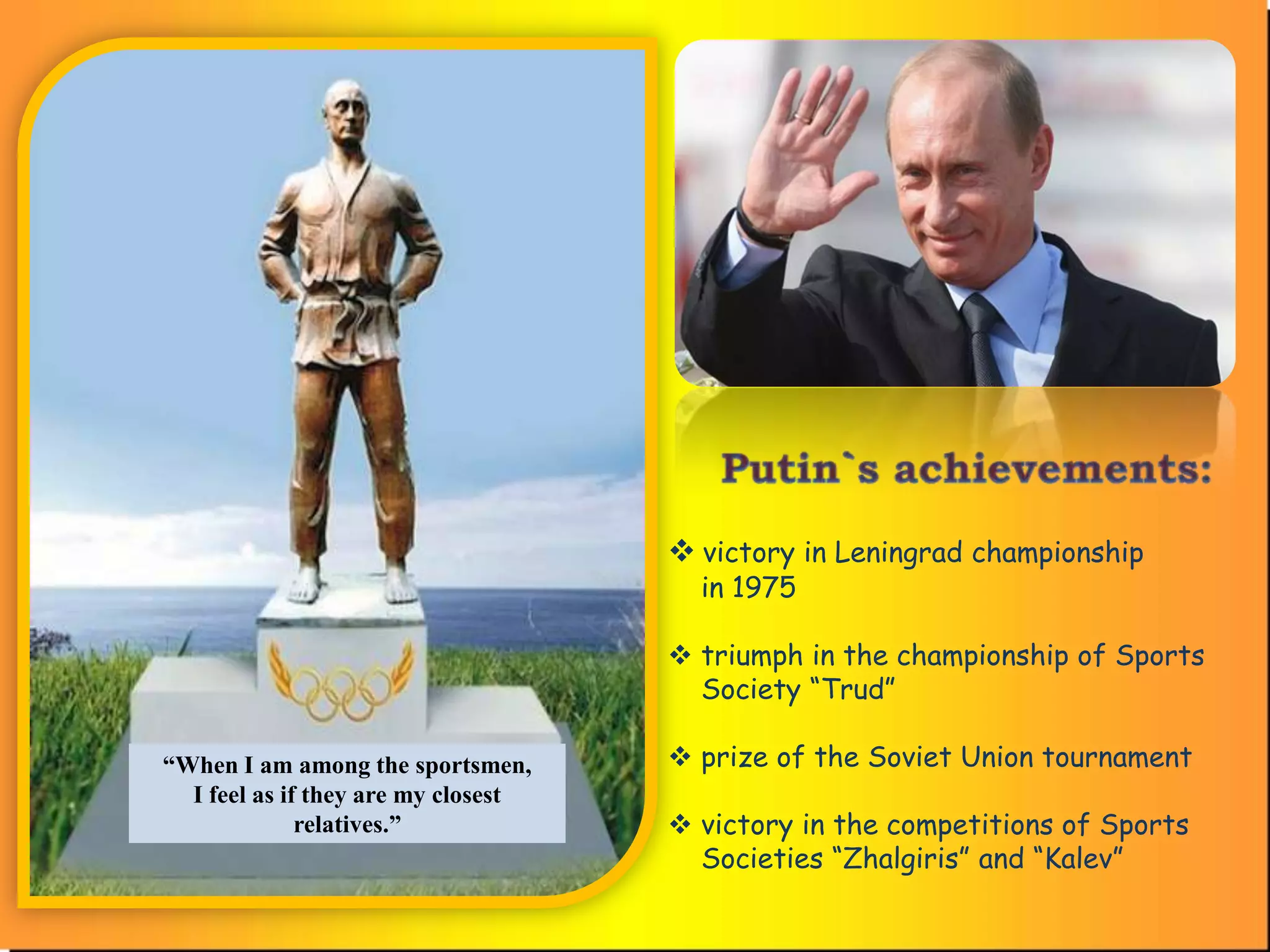 Vladimir Vladimirovich Putin – a figure of legend | PPTX