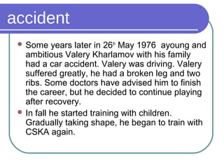 Valeri Kharlamov Car Accident