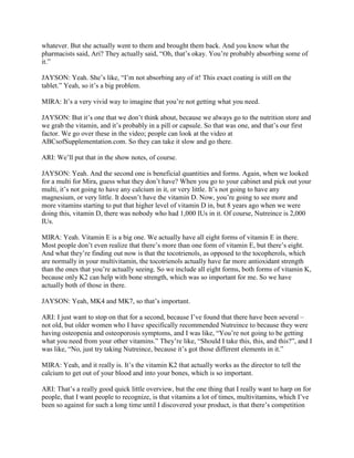 Calton transcript | DOCX | Nutrition | Healthy Living