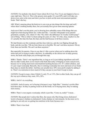 Calton transcript | DOCX | Nutrition | Healthy Living