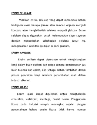 Enzim biopros | PDF