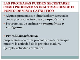 Enzimas: REGULACION DE ACTIVIDADES | PPTX