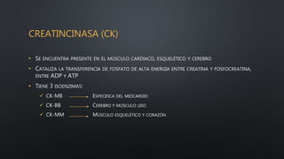 Enzimas cardíacas | PPTX