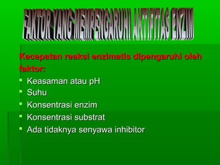 Enzim dan koenzim | PPT