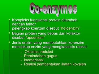 Enzim dan koenzim | PPT