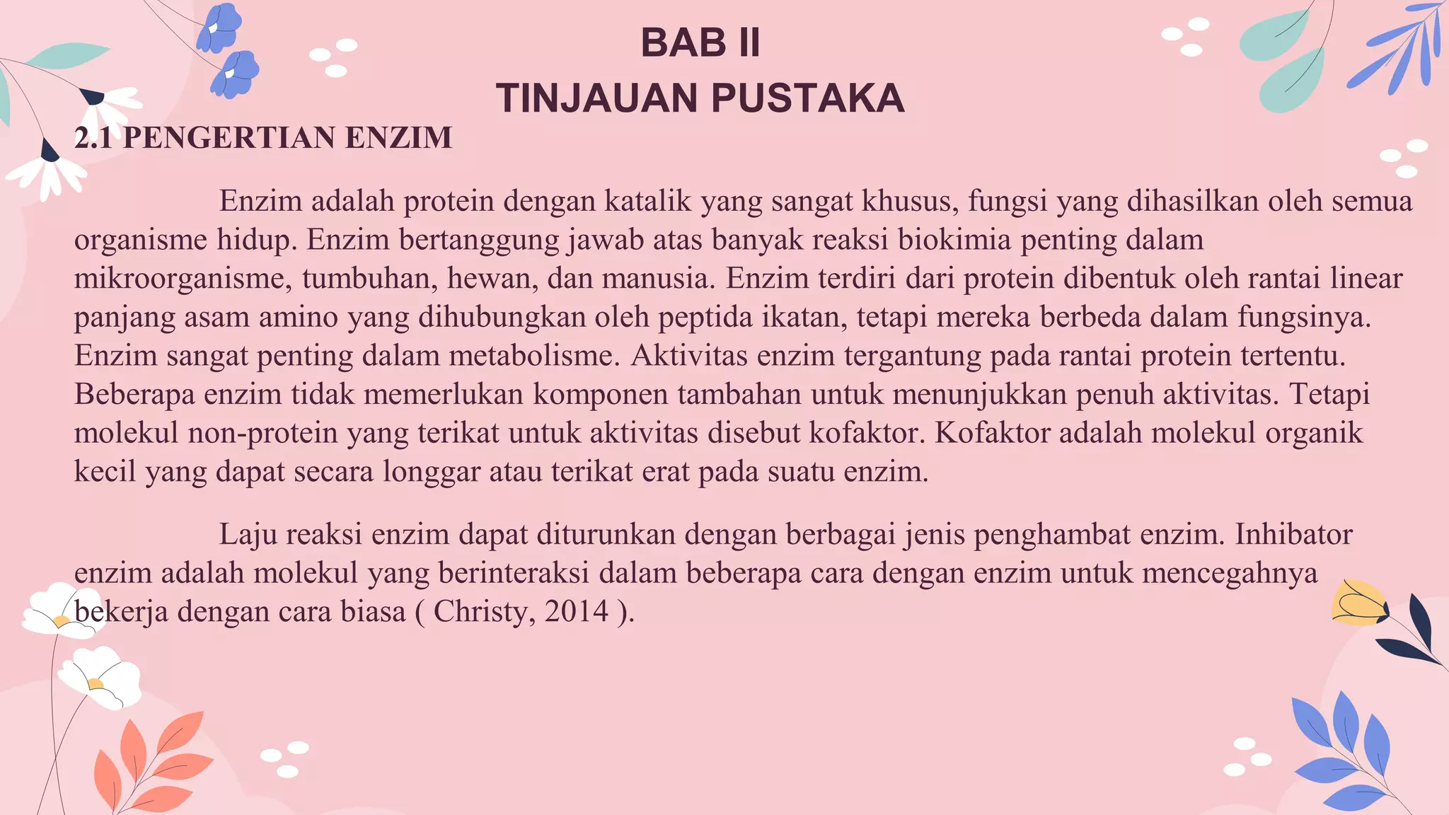 Ppt Botani Farmasi: 2. Enzim dan Perannya | Kelas: 2A | Dosen: Yayuk ...