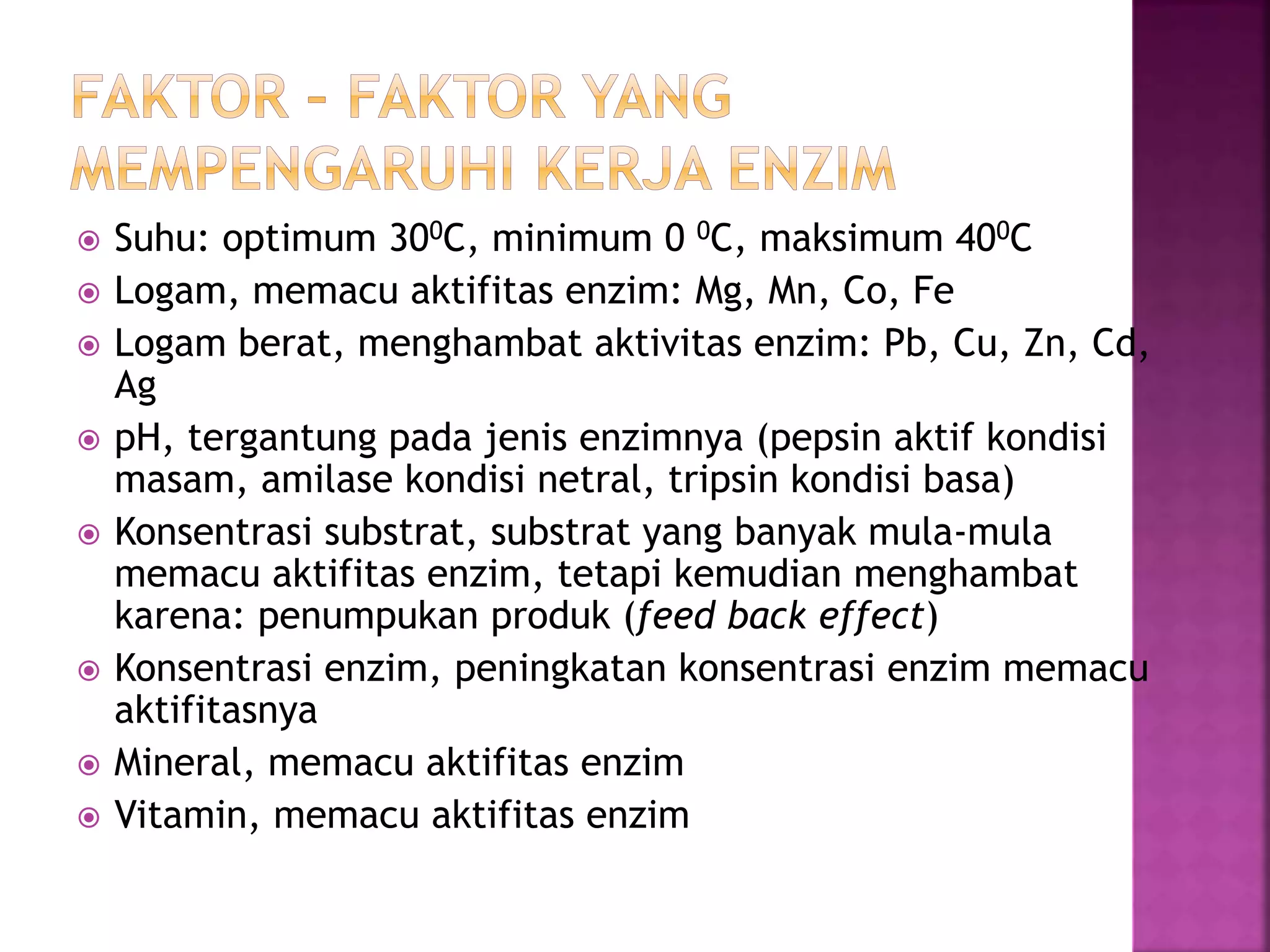 Enzim - Biokimia | PPTX