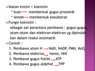 Enzim - Biokimia | PPTX