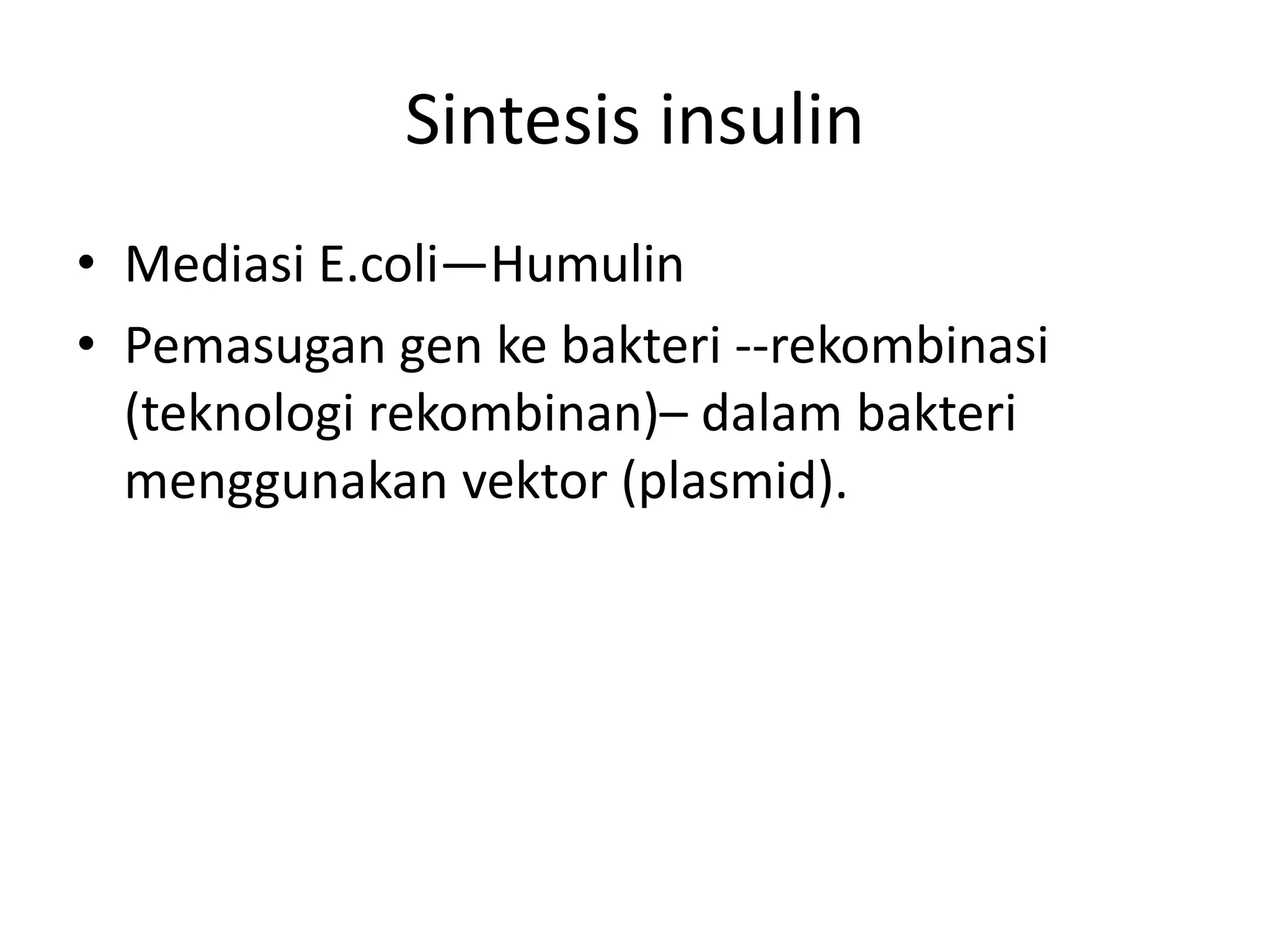 Enzim insulin eksogen or exogenous Insulin | PPT