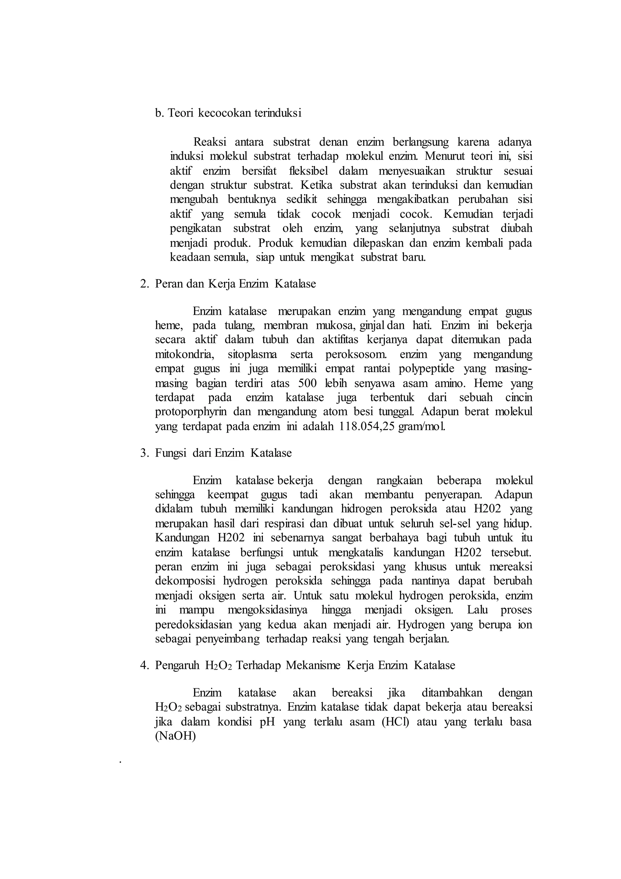 Enzim katalase | DOCX