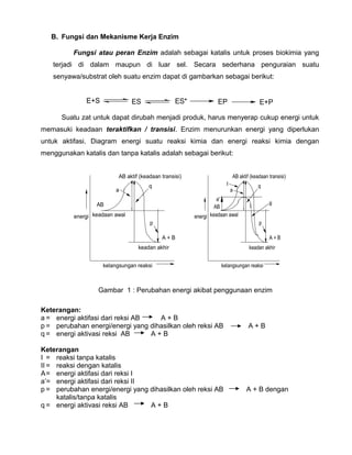 Enzim ,klasifikasi dan fungsi enzim | DOC