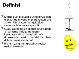pembahasan tentang enzim, pengertyian, jenis dan faktor yang ...