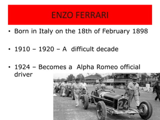 Presentation about Enzo Ferrari PP | PPTX