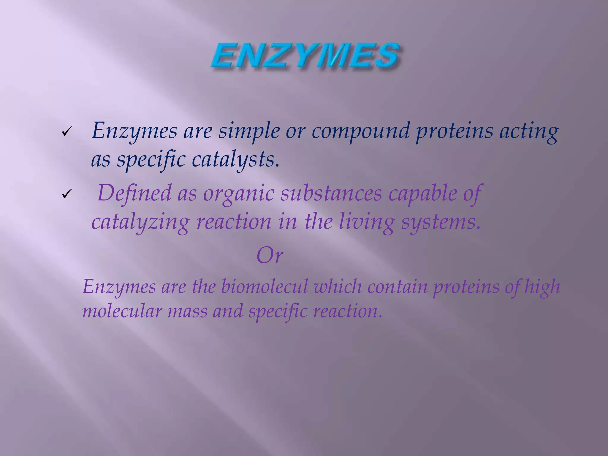 Enzyme introduction, nomenclature, properties, and classification | PPTX