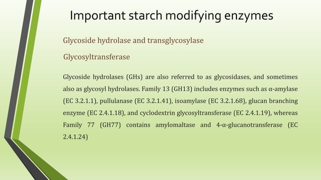 enzymatic application in starch modification_021851.pptx | Chemistry ...