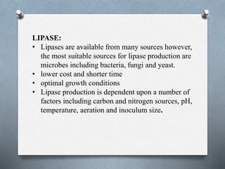 Production of lipases and cellulase | PPTX
