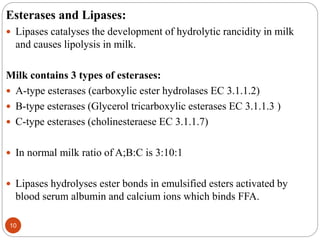 CHEMISTRY OF MILK ENZYMES AND THEIR SIGNIFICANCE | PPTX