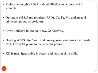 CHEMISTRY OF MILK ENZYMES AND THEIR SIGNIFICANCE | PPTX