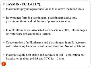 CHEMISTRY OF MILK ENZYMES AND THEIR SIGNIFICANCE | PPTX