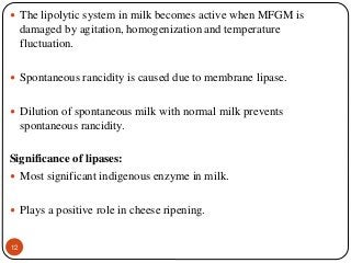 CHEMISTRY OF MILK ENZYMES AND THEIR SIGNIFICANCE | PPTX