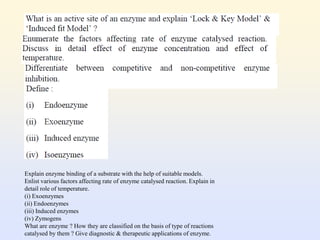 Enzyme. defination ,classification and application | PPT