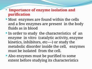 enzyme 10 enzyme isolation and purificatin.pptx