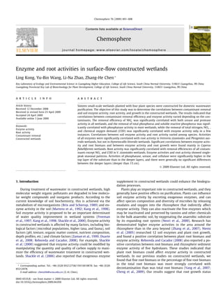 Enzyme And Root Activities In Surface Flow Constructed Wetlands | PDF