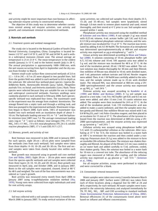 Enzyme And Root Activities In Surface Flow Constructed Wetlands | PDF