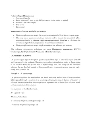 methods of enzyme assay | PDF | Chemistry | Science
