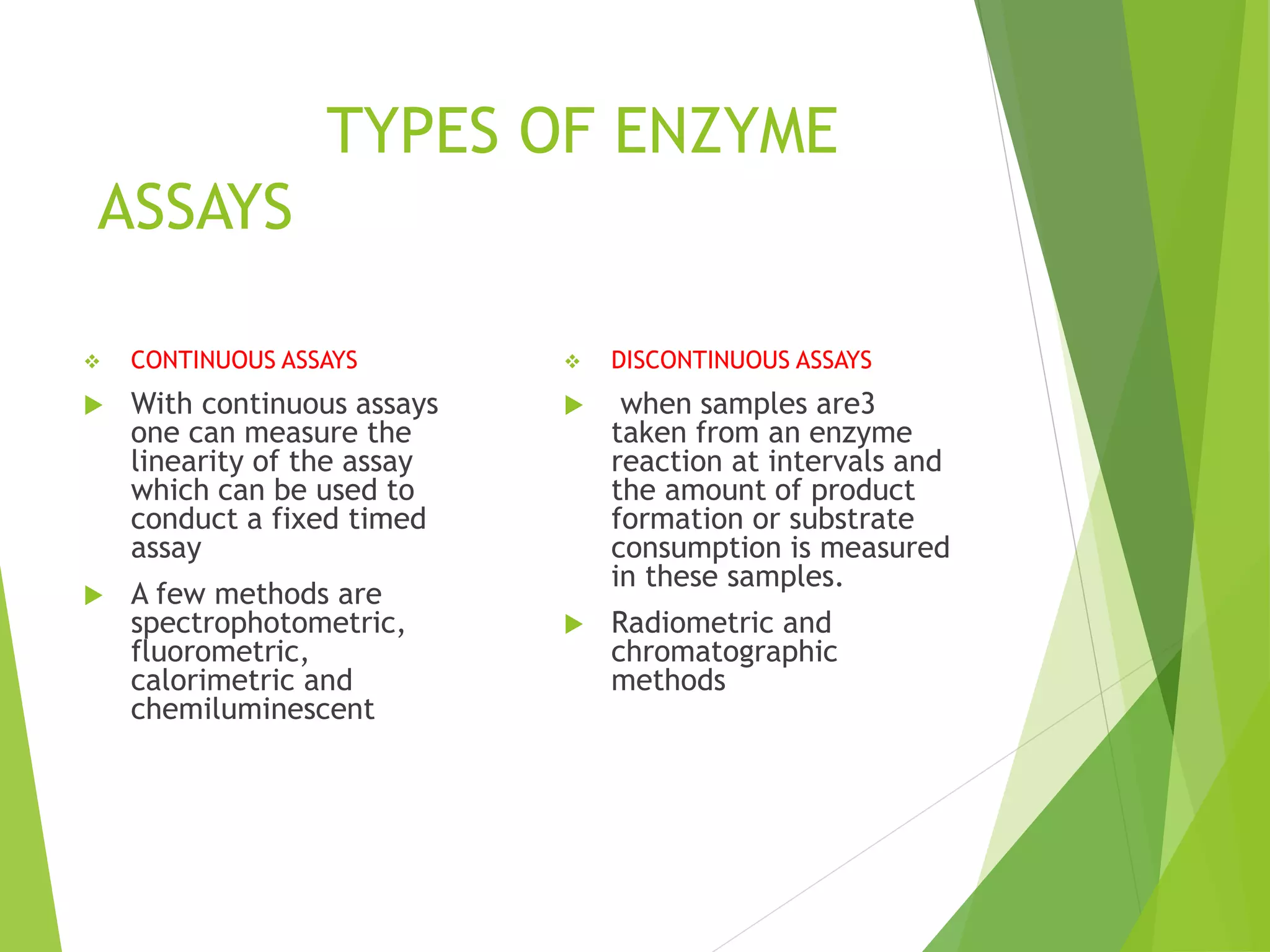 Enzyme assay methods | PPTX