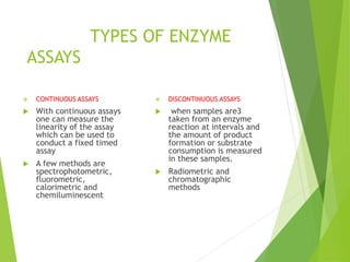 Enzyme assay methods | PPTX